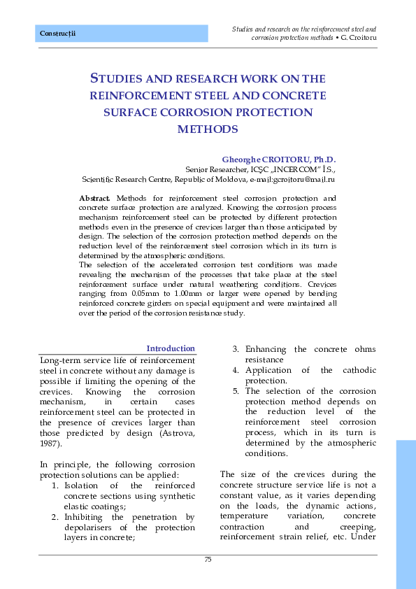 (PDF) Studies and research work on the reinforcement steel and concrete ...