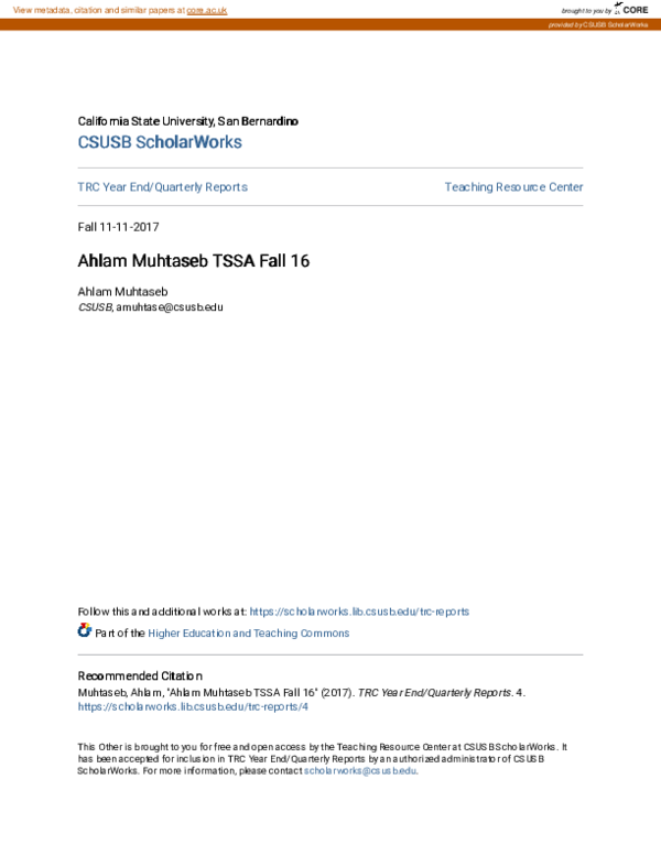 (PDF) Ahlam Muhtaseb TSSA Fall 16