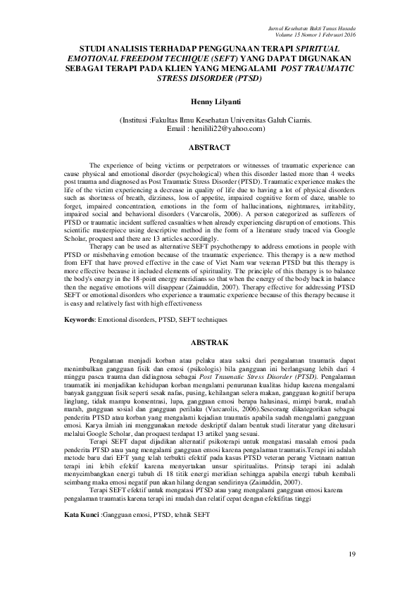 (PDF) Studi Analisis Terhadap Penggunaan Terapi Spiritual Emotional ...