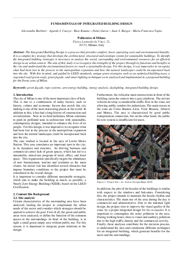 (PDF) FUNDAMENTALS OF INTEGRATED BUILDING DESIGN