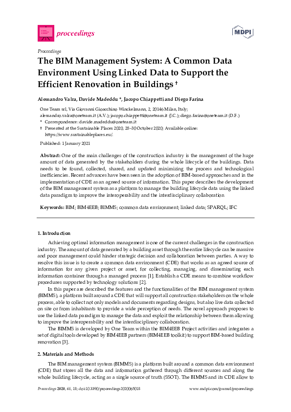 (PDF) The BIM Management System: A Common Data Environment Using Linked ...