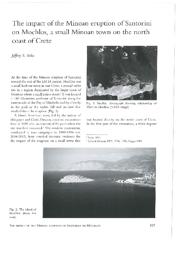 (PDF) The impact of the Minoan eruption of Santorini on Mochlos, a ...