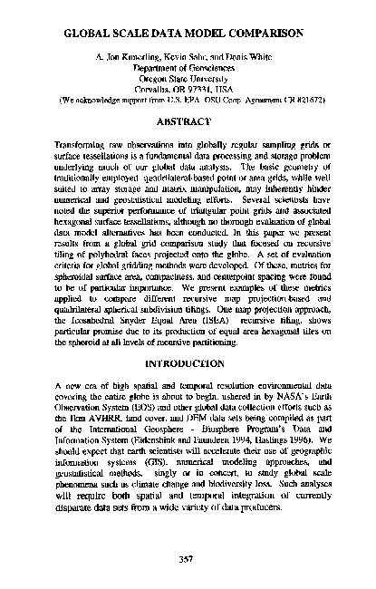 (PDF) Global Scale Data Model Comparison