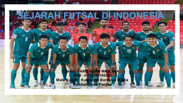 (PPT) Sejarah Futsal Di Indonesia