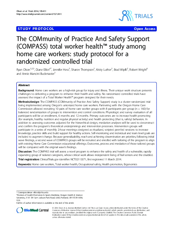 (PDF) The COMmunity of Practice And Safety Support (COMPASS) Total ...