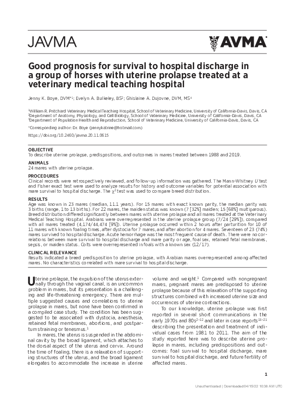 (PDF) Good prognosis for survival to hospital discharge in a group of ...