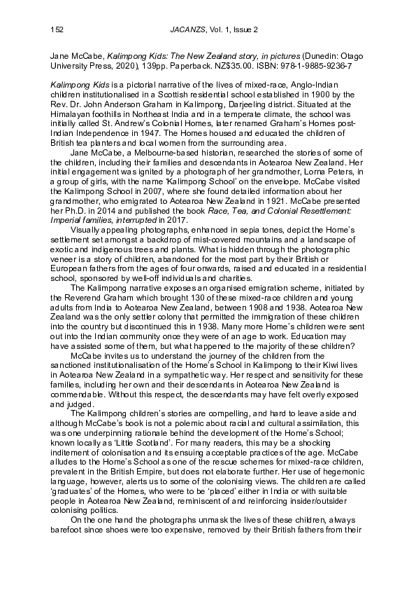 (PDF) ‘Jane McCabe, Kalimpong Kids: The New Zealand story, in pictures’