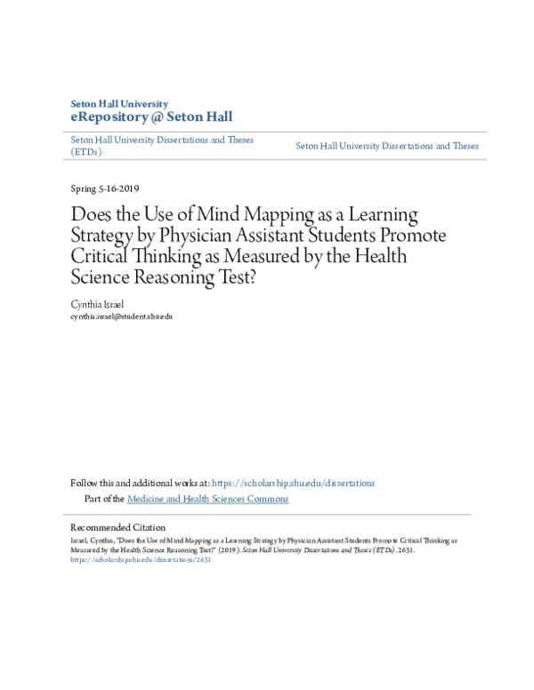 (PDF) Does the Use of Mind Mapping as a Learning Strategy by Physician ...