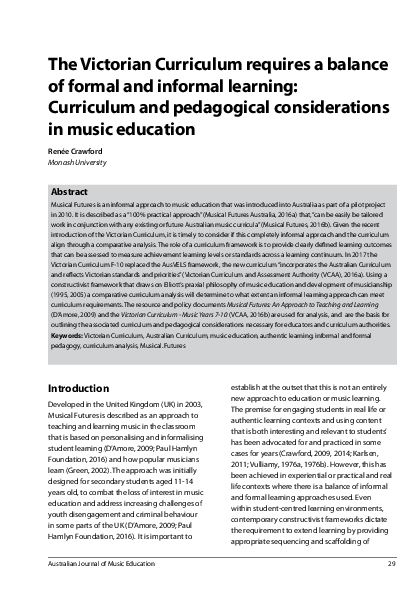 (PDF) The Victorian Curriculum requires a balance of formal and ...