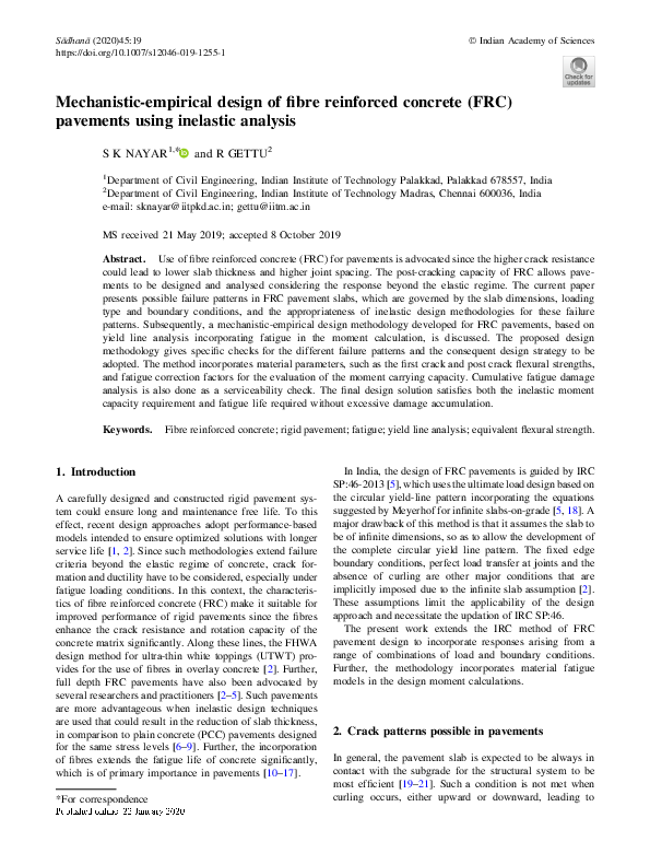 (PDF) Mechanistic-empirical design of fibre reinforced concrete (FRC ...