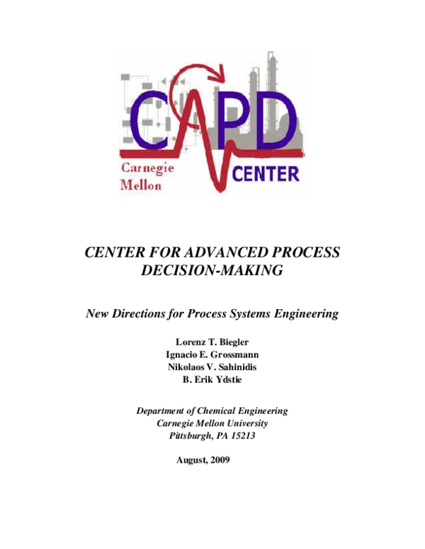 (PDF) New Directions for Process Systems Engineering