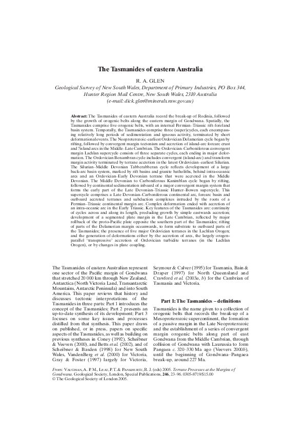 (PDF) The Tasmanides of eastern Australia