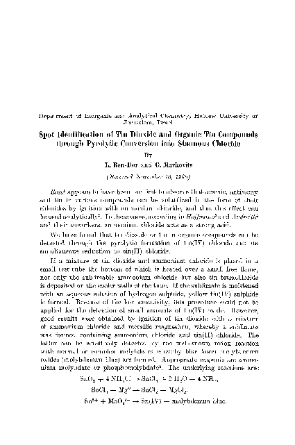 (PDF) Spot identification of tin dioxide and organic tin compounds ...