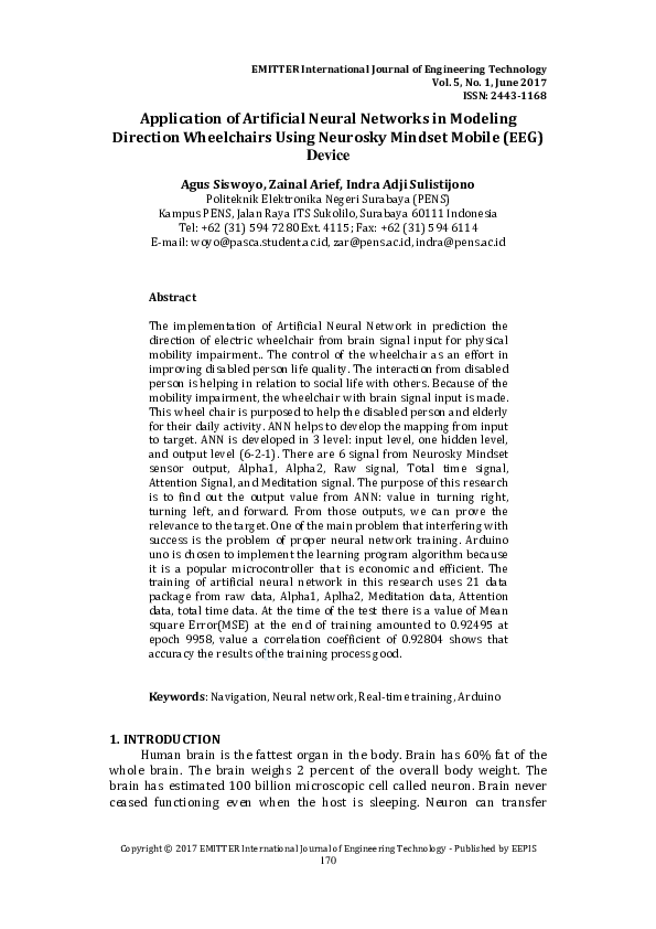 (PDF) Application of Artificial Neural Networks in Modeling Direction Wheelchairs Using Neurosky ...