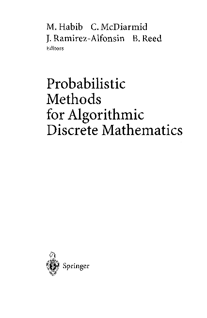 (PDF) Probabilistic Methods for Algorithmic Discrete Mathematics