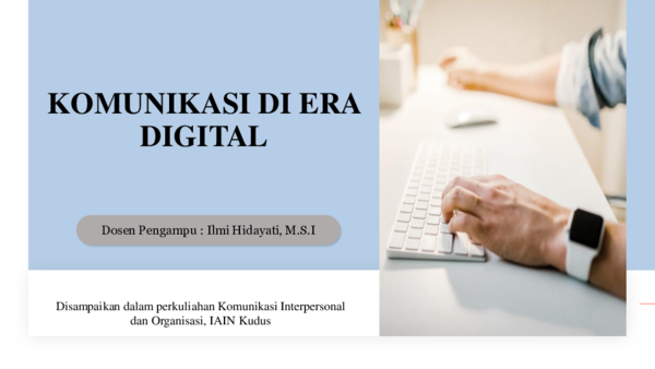 (PDF) Komunikasi di Era Digital