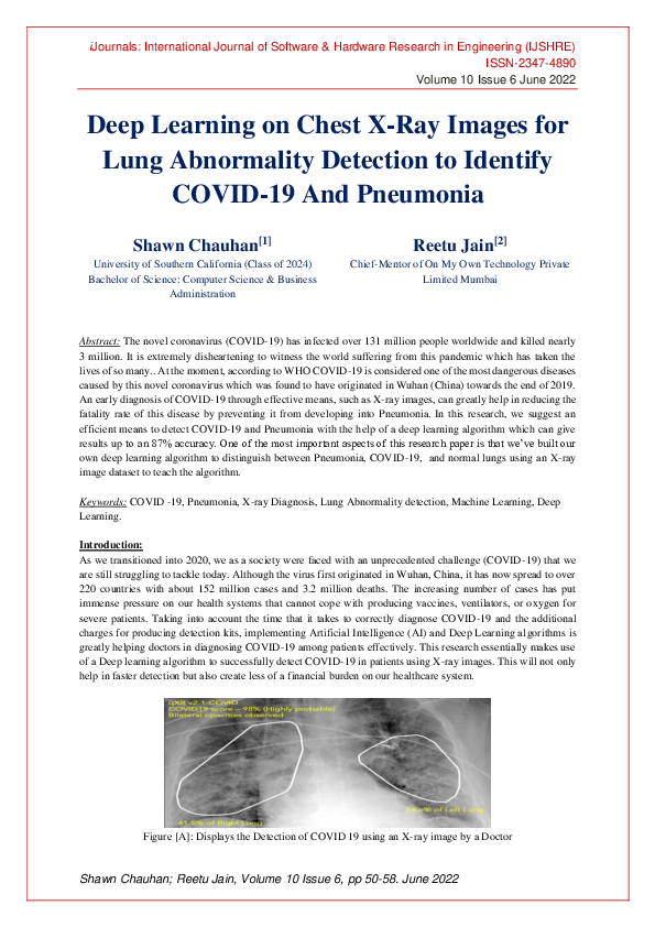 (PDF) Deep Learning on Chest X-Ray Images for Lung Abnormality ...