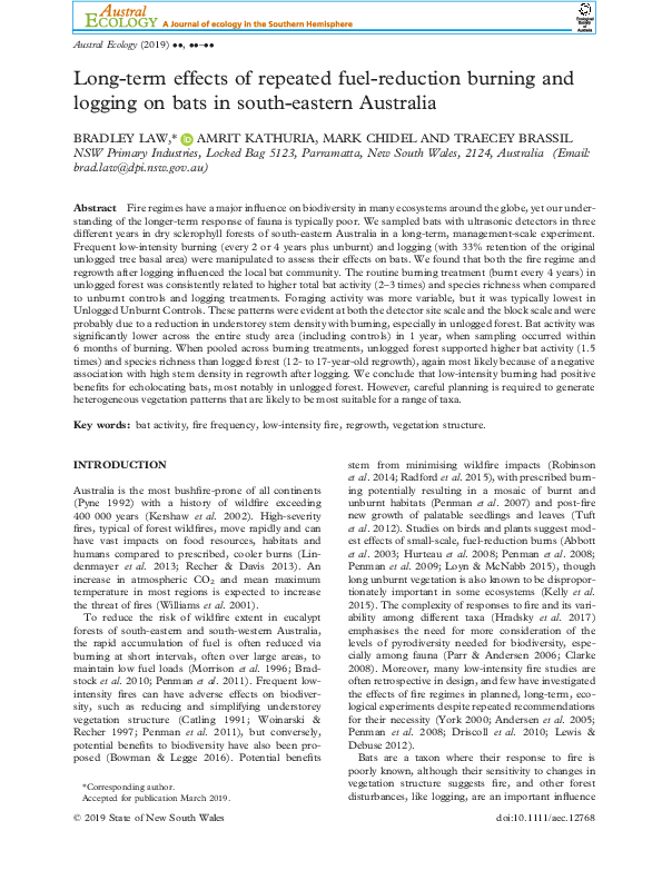 (PDF) Long-term effects of repeated fuel-reduction burning and logging ...