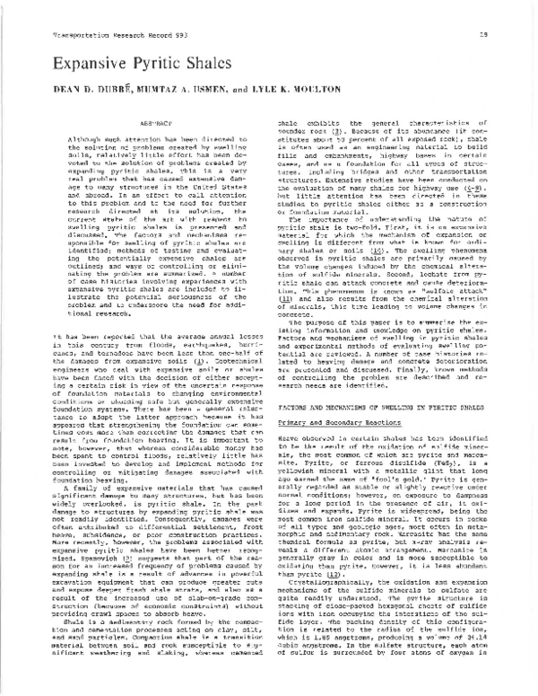 (PDF) Expansive Pyritic Shales