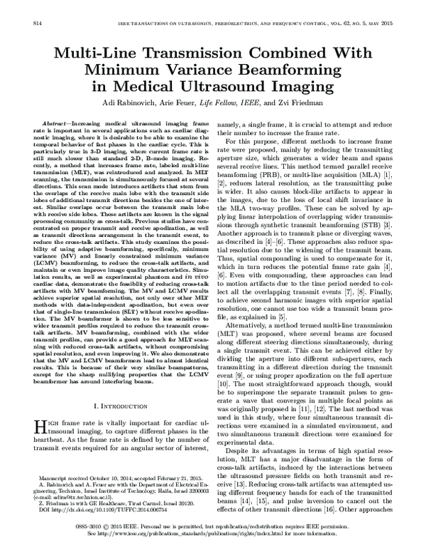 (PDF) Multi-line transmission combined with minimum variance ...