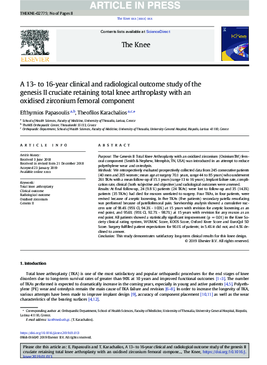 (PDF) A 13- to 16-year clinical and radiological outcome study of the ...