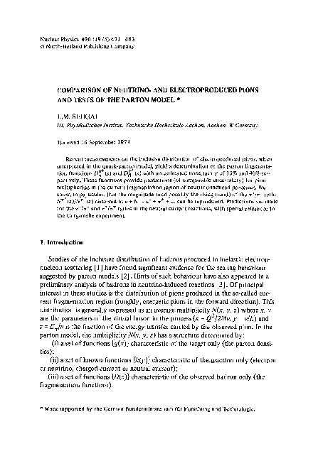 (PDF) Comparison of neutrino- and electroproduced pions and tests of ...