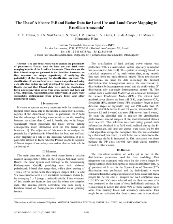 (PDF) The use of airborne P-band radar data for land use and land cover ...
