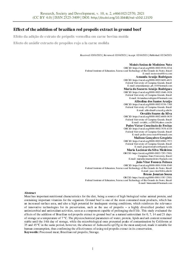 (PDF) Effect of the addition of brazilian red propolis extract in ...