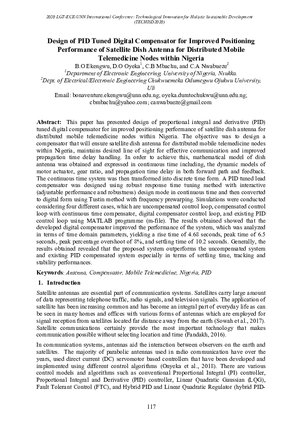 (PDF) Design of PID Tuned Digital Compensator for Improved Positioning ...