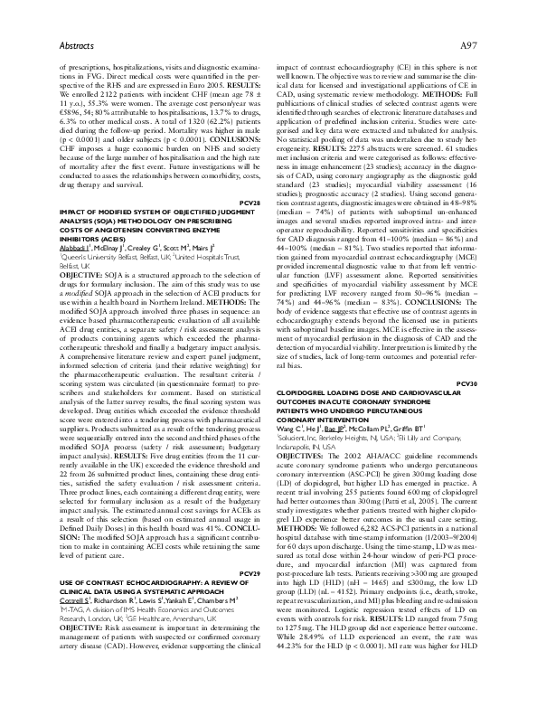 (PDF) PCV30 Clopidogrel Loading Dose and Cardiovascular Outcomes in ...