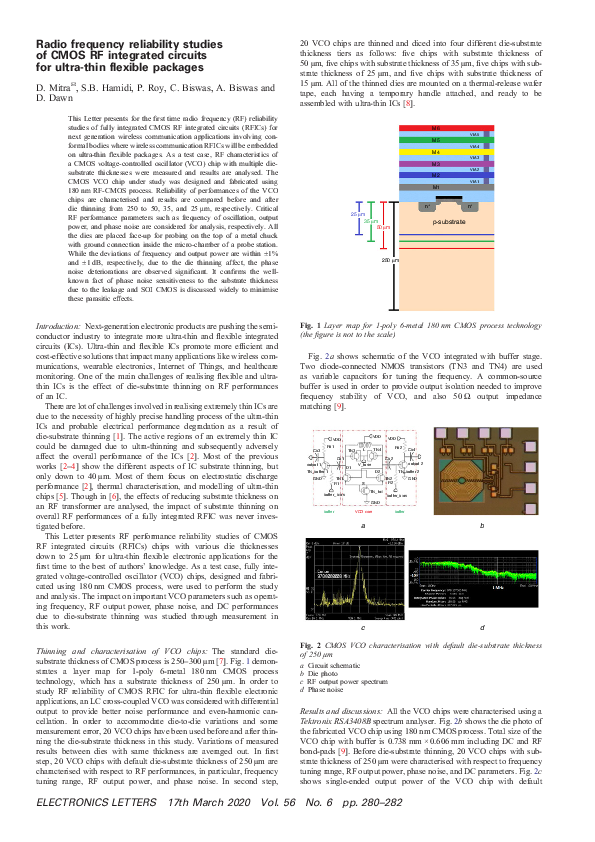 (PDF) Radio Frequency (RF) Reliability Studies of CMOS RF Integrated ...