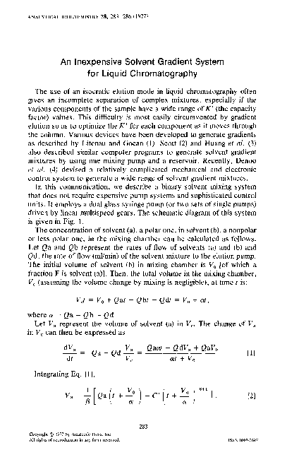 (PDF) An inexpensive solvent gradient system for liquid chromatography