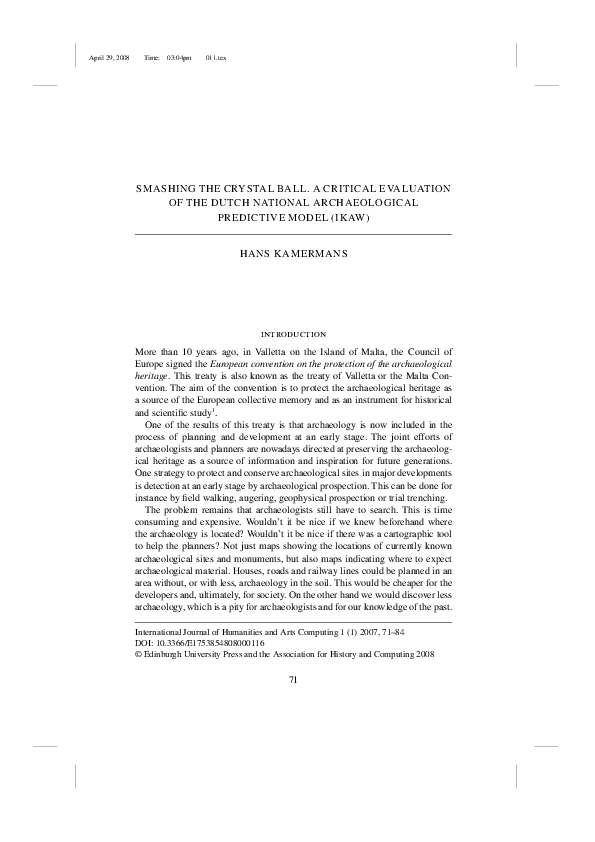 (PDF) Smashing the crystal ball: A critical evaluation of the Dutch ...
