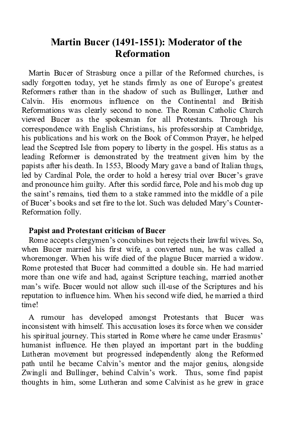 (DOC) Martin Bucer