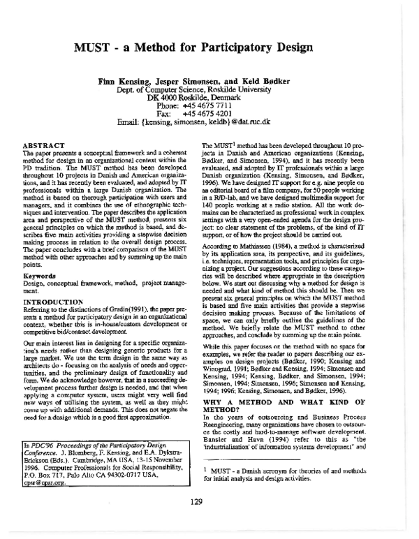 (PDF) Iterative Participatory Design,” in