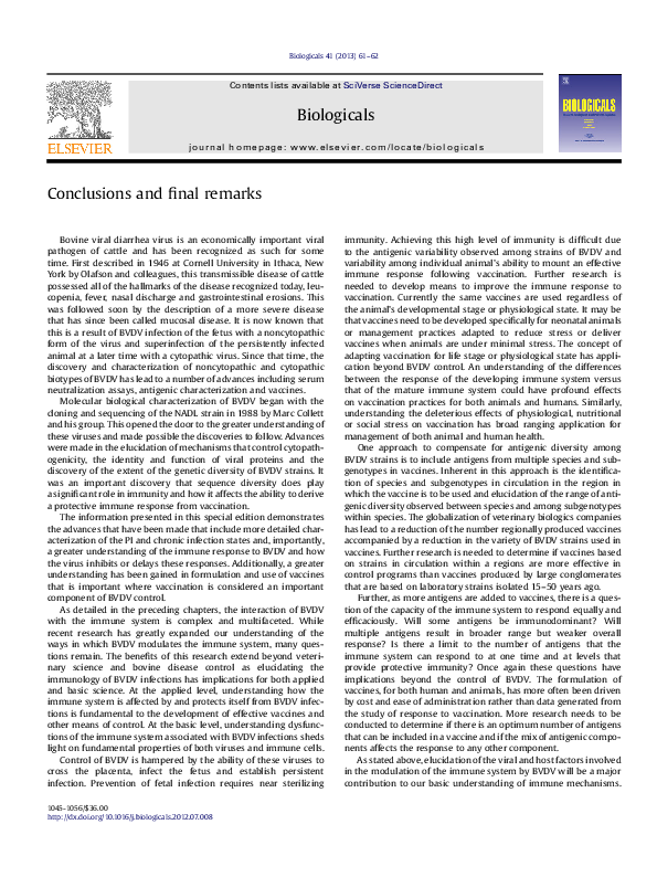 (PDF) Conclusions and final remarks