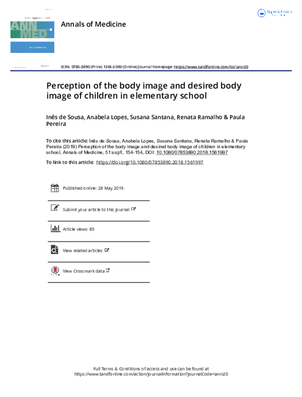(PDF) Perception of the body image and desired body image of children ...
