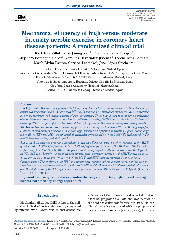 (PDF) Mechanical efficiency of high versus moderate intensity aerobic ...
