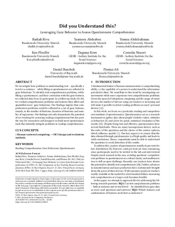 (PDF) Did you Understand this?
