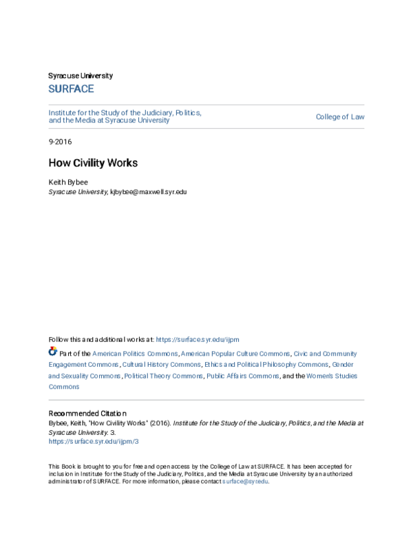 (PDF) How Civility Works