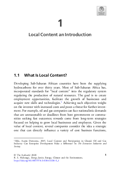 (PDF) Local Content an Introduction