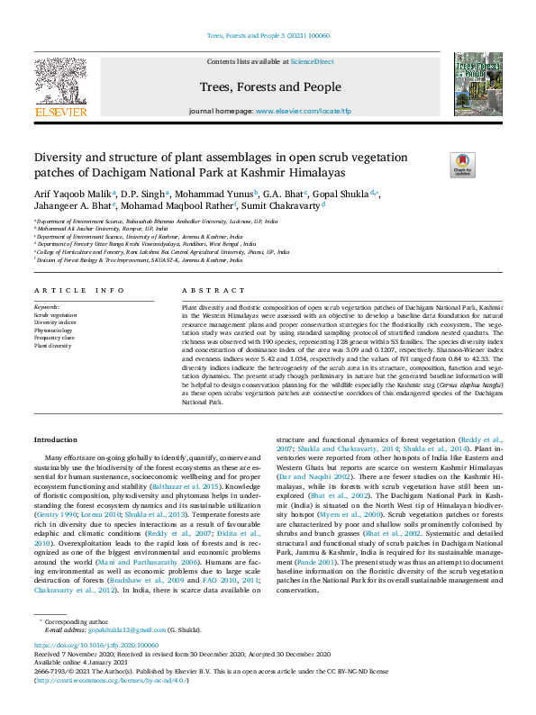 (PDF) Diversity and structure of plant assemblages in open scrub ...