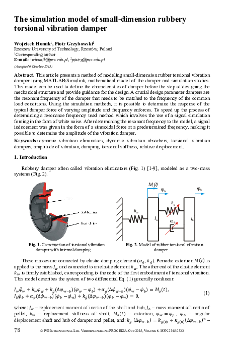 (PDF) The simulation model of small-dimension rubbery torsional ...