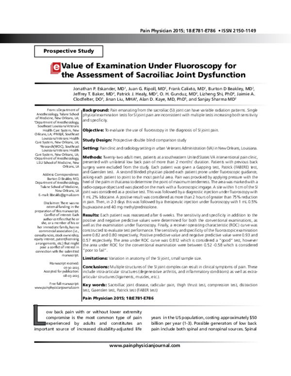 (PDF) Value of Examination Under Fluoroscopy for the Assessment of ...