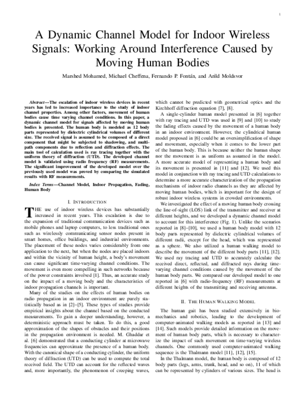 (PDF) A Dynamic Channel Model for Indoor Wireless Signals: Working ...