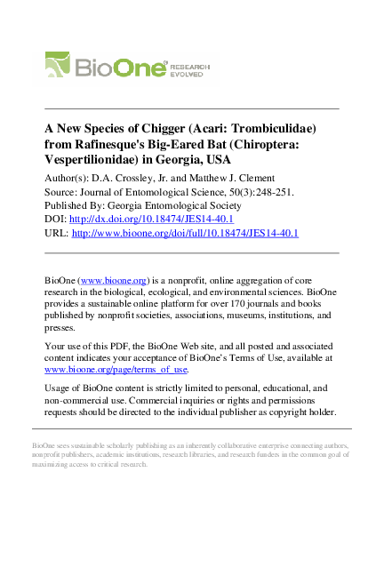 (PDF) A new species of chigger (Acari: Trombiculidae) from a vampire ...