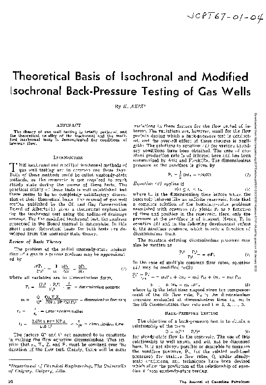 (PDF) Theoretical Basis of Isochronal and Modified Isochronal Back ...