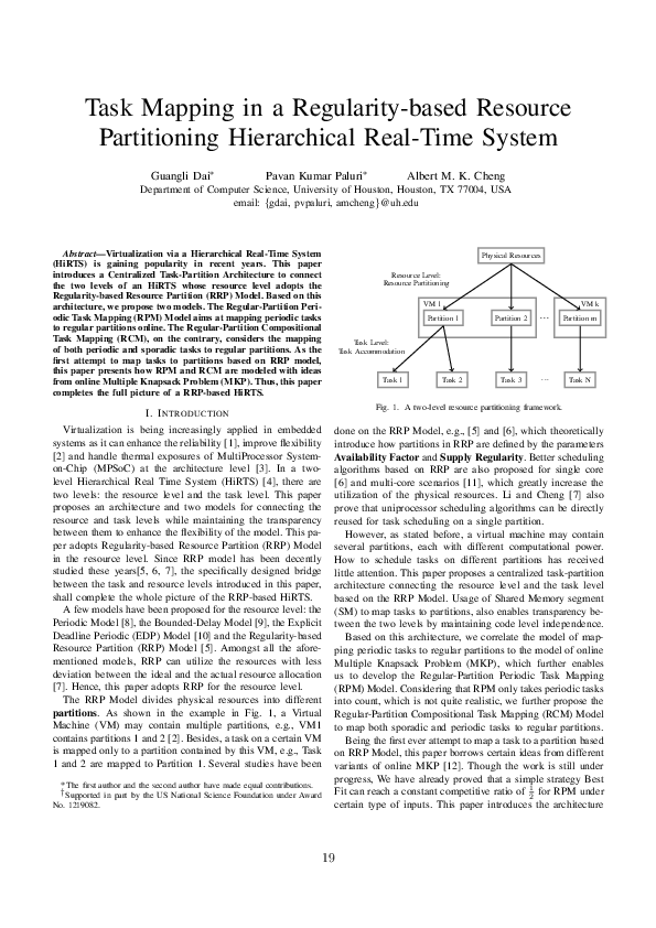 (PDF) Task Mapping in a Regularity-based Resource Partitioning ...