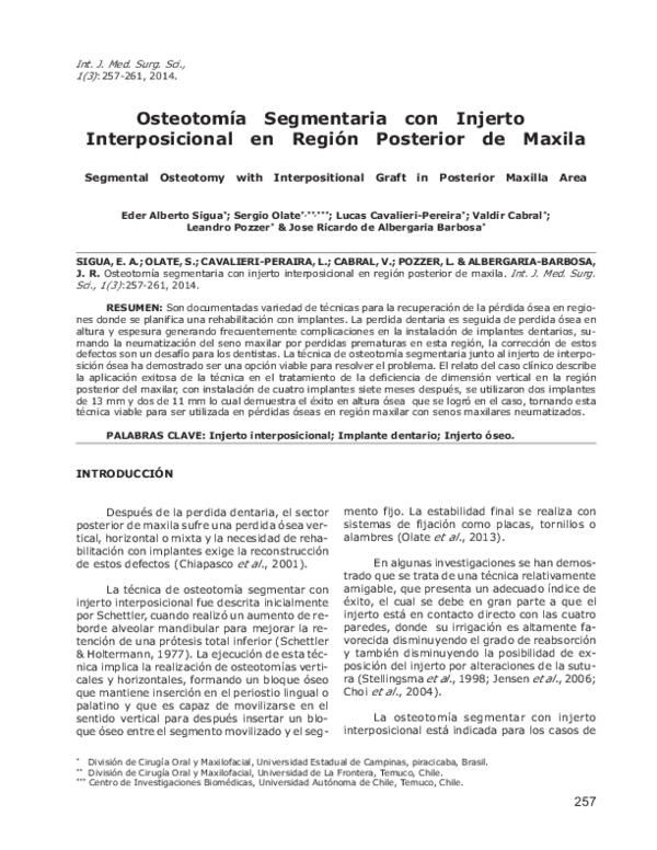 (PDF) Segmental Osteotomy with Interpositional Graft in Posterior ...
