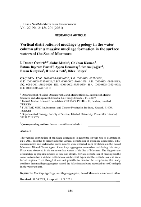 (PDF) Vertical distribution of mucilage typology in the water column ...